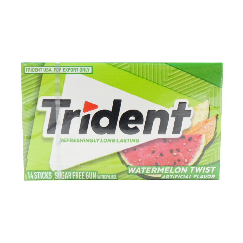 TRIDENT BUBBLE GUM WATERMELON 14 STICKS – Al-Fatah