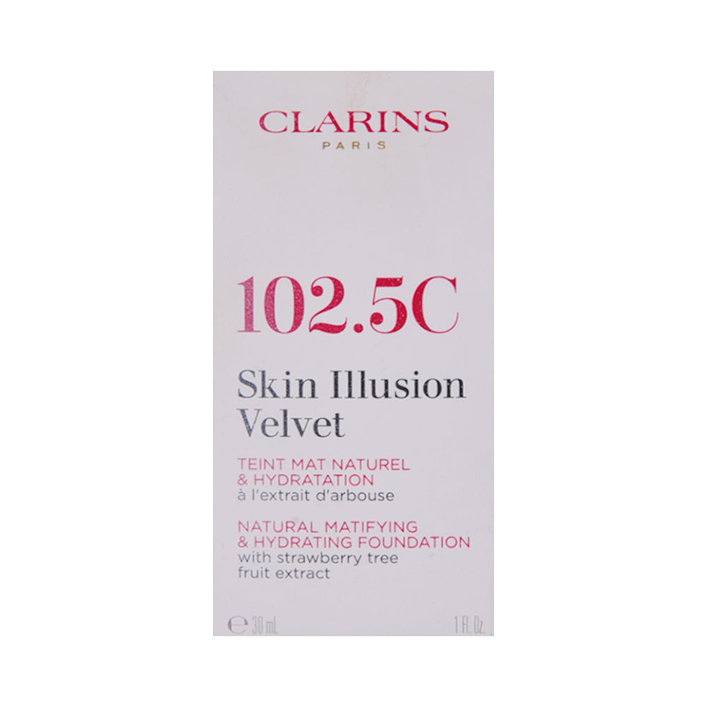 CLARINS SKIN ILLUSION VELVET FOUNDATION 102.5C 30ML – Al-Fatah