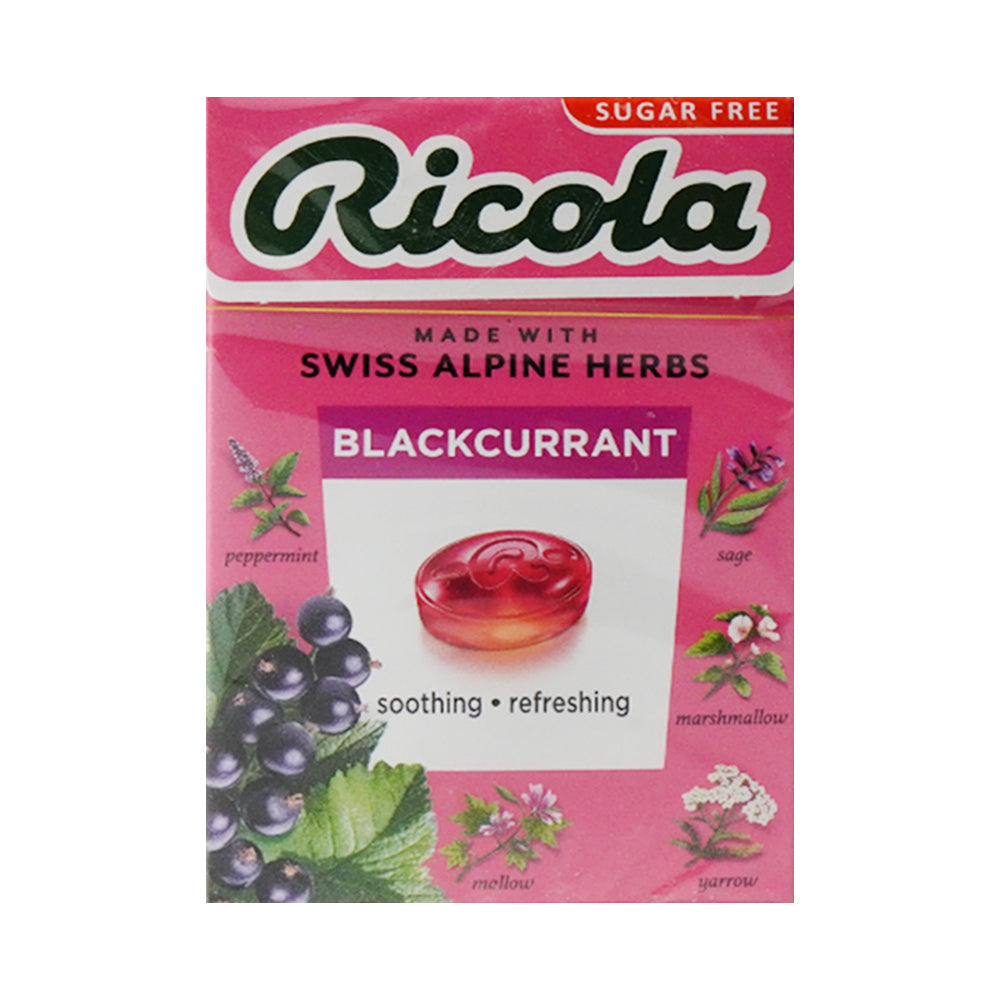 RICOLA CANDY BLACK CURRANT SUGAR FREE 40 GM – Al-Fatah