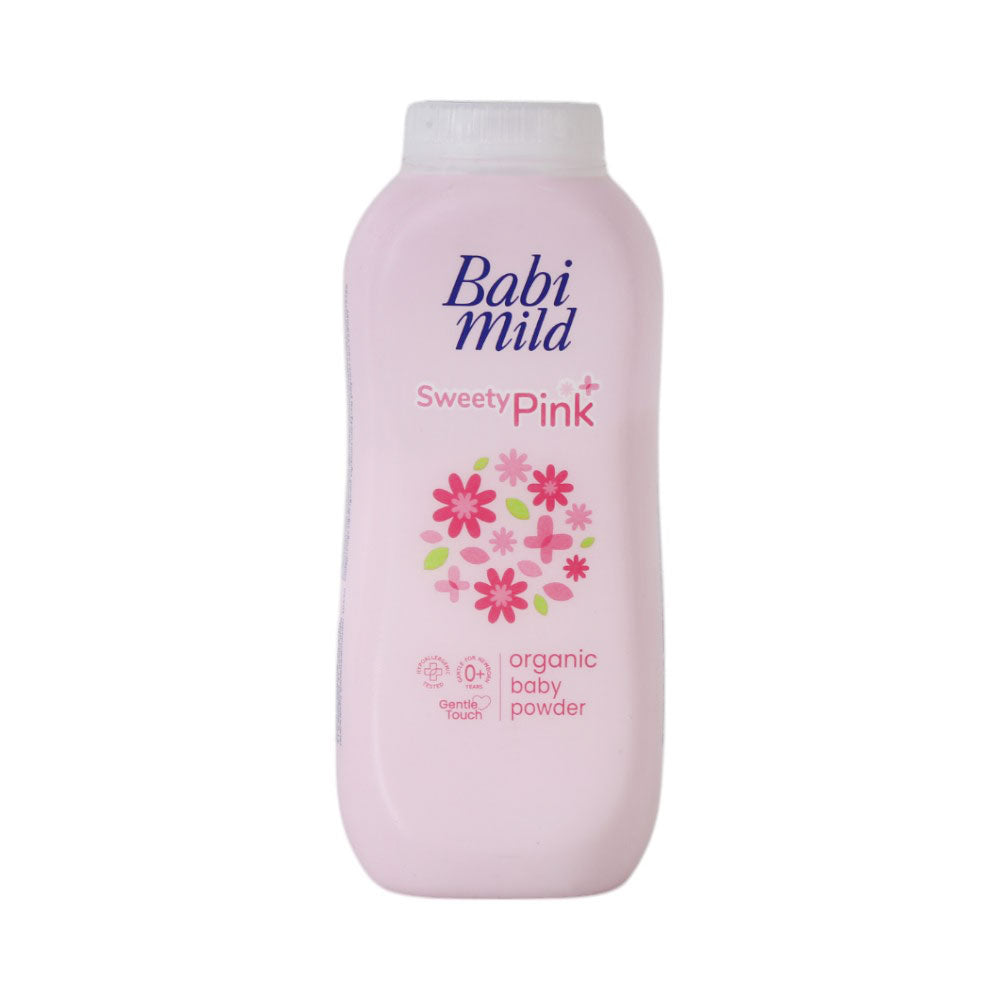 BABI MILD BABY POWDER ORGANIC SWEETY PINK 160 GM – Al-Fatah