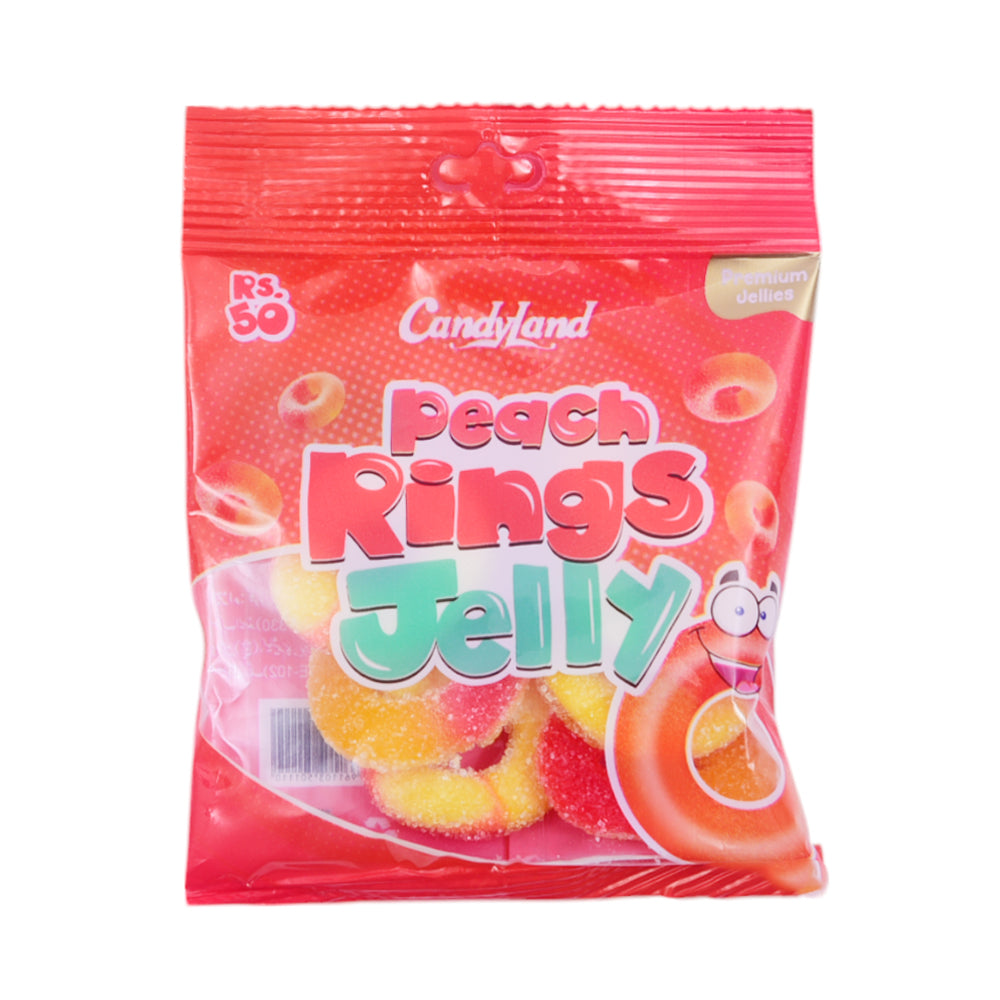 CANDYLAND PEACH RINGS JELLY PREMIUM 36GM – Al-Fatah