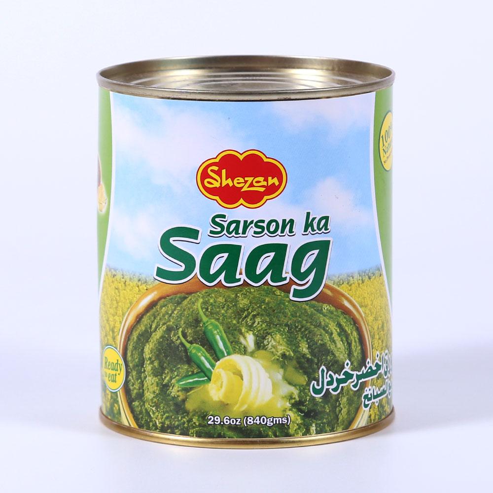 SHEZAN SARSON KA SAAG TIN 840 GM – Al-Fatah