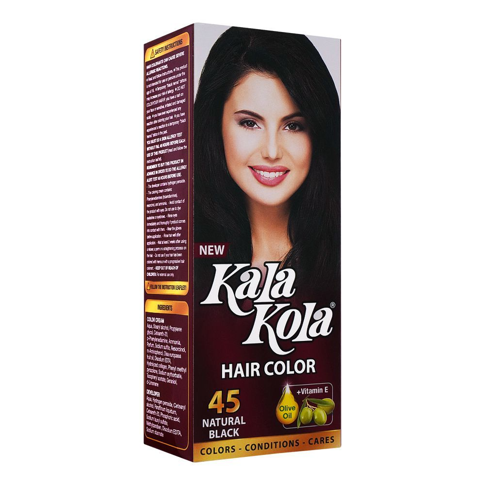 KALA KOLA HAIR COLOR 45 NATURAL BLACK PC – Al-Fatah