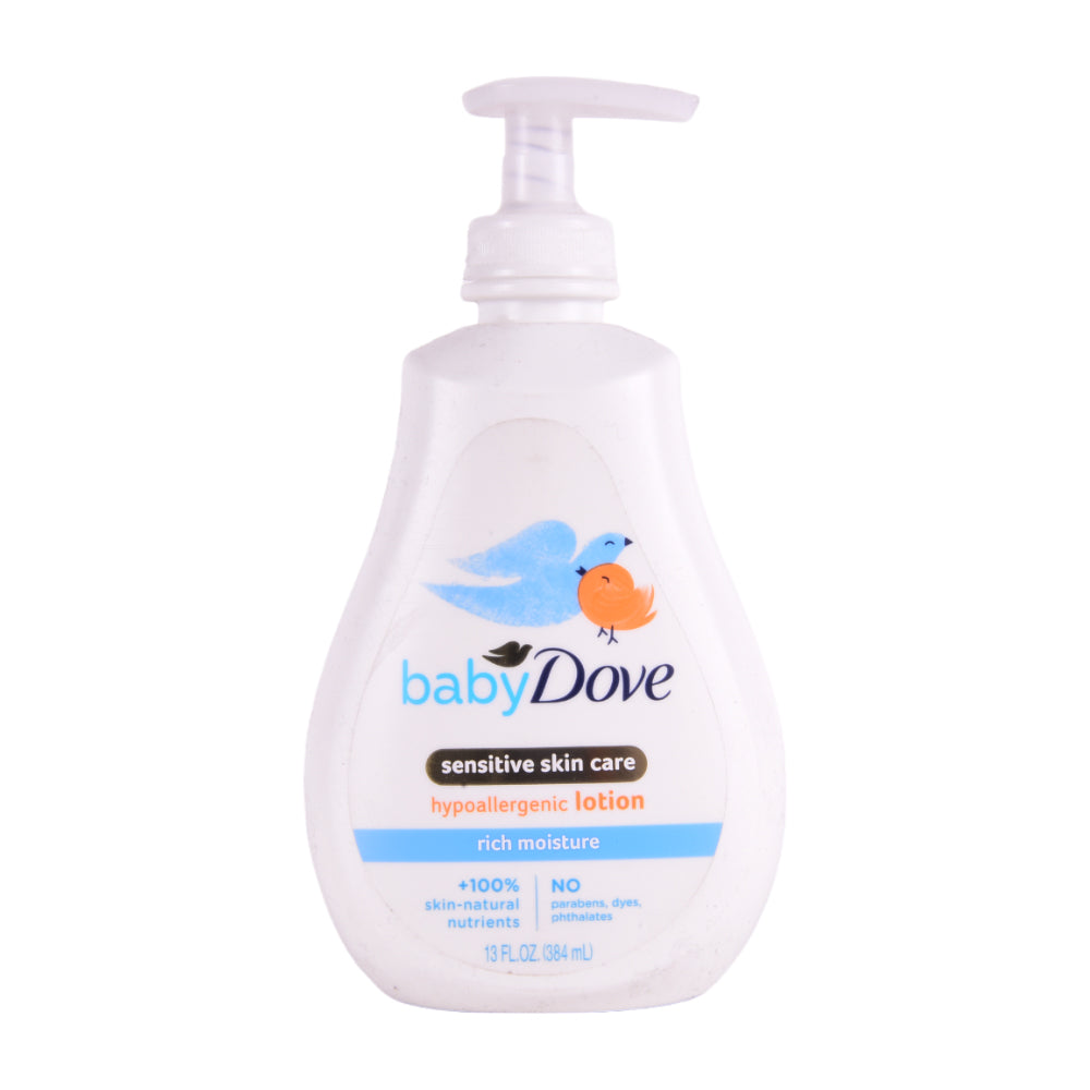DOVE BABY LOTION RICH MOISTURE SENSITIVE CARE 384 ML – Al-Fatah