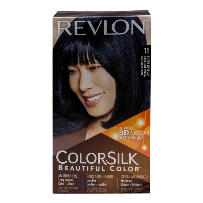 REVLON HAIR COLOR SILK NATURAL BLUE BLACK 12 – Al-Fatah