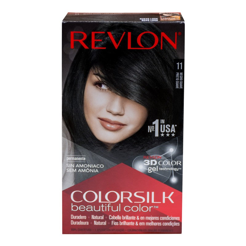 REVLON HAIR COLOR SILK SOFT BLACK 11 PC – Al-Fatah