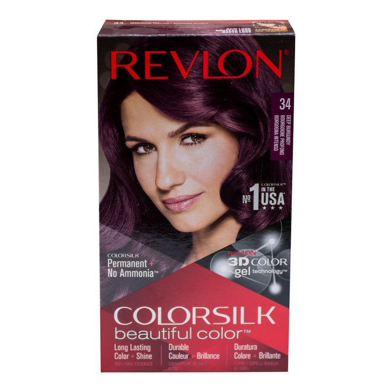 REVLON HAIR COLOR SILK DEEP BURGUNDY 34 – Al-Fatah