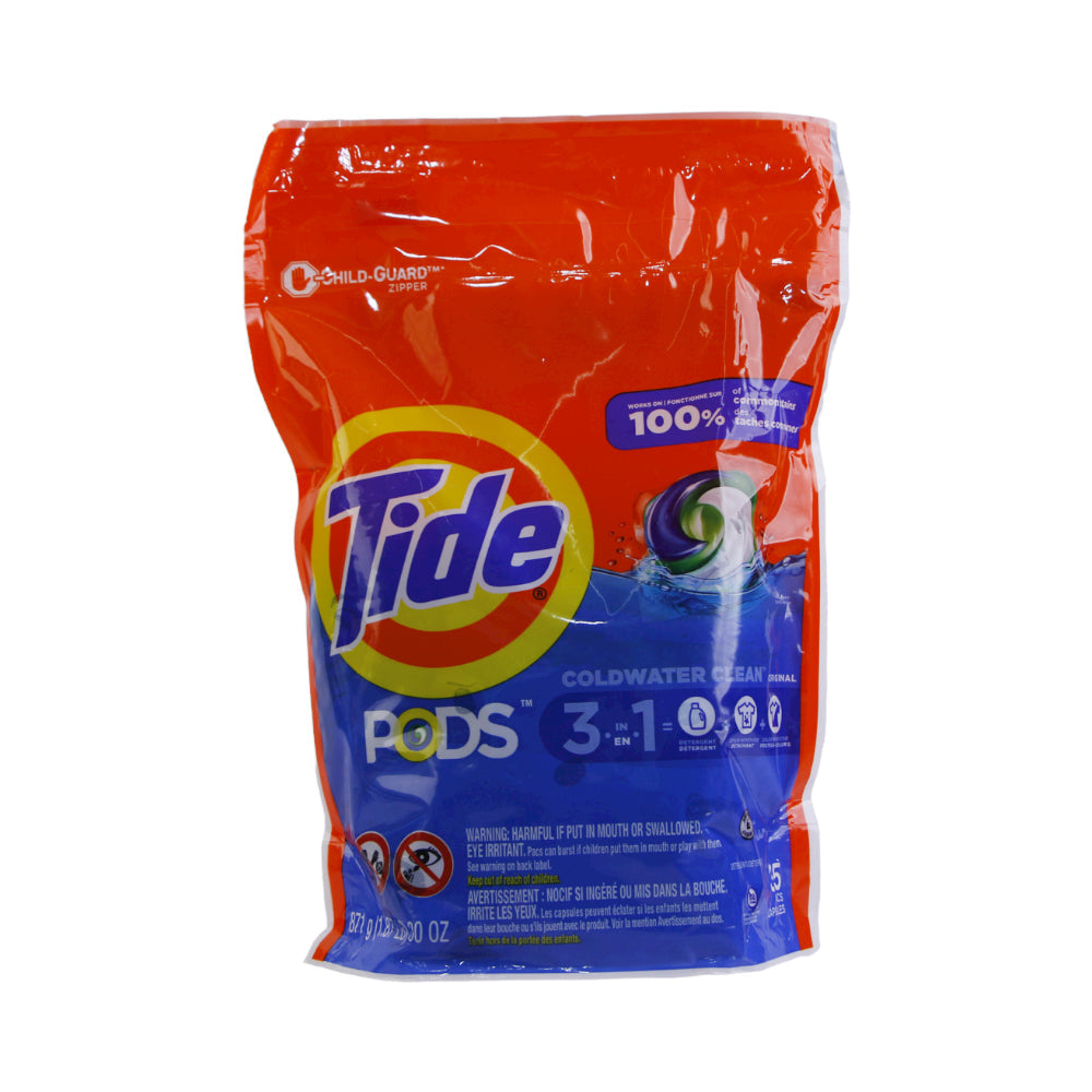 TIDE LIQUID WASHING PODS ORIGINAL 3IN1 35PC 871 GM – Al-Fatah