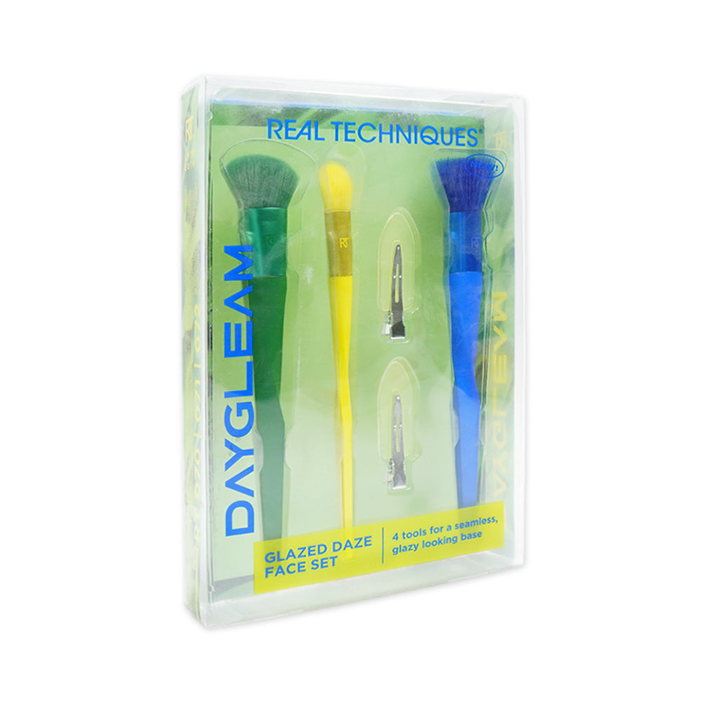 REAL TECHNIQUES DAY GLEAM GLAZED DAZE FACE SET 4 TOOLS FOR A – Al-Fatah