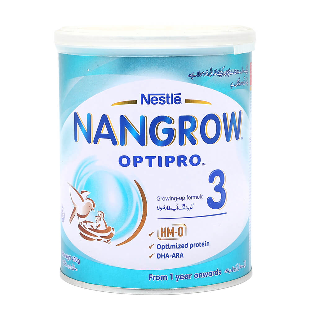 NESTLE NANGROW 3 MILK POWDER OPTIPRO TIN 400 GM – Al-Fatah