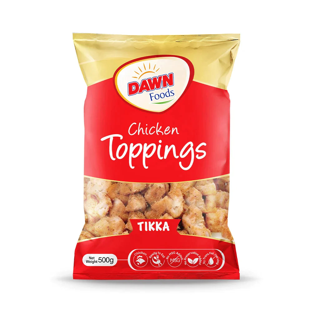 DAWN CHICKEN TIKKA TOPPING RETAIL PACK 500 GM – Al-Fatah