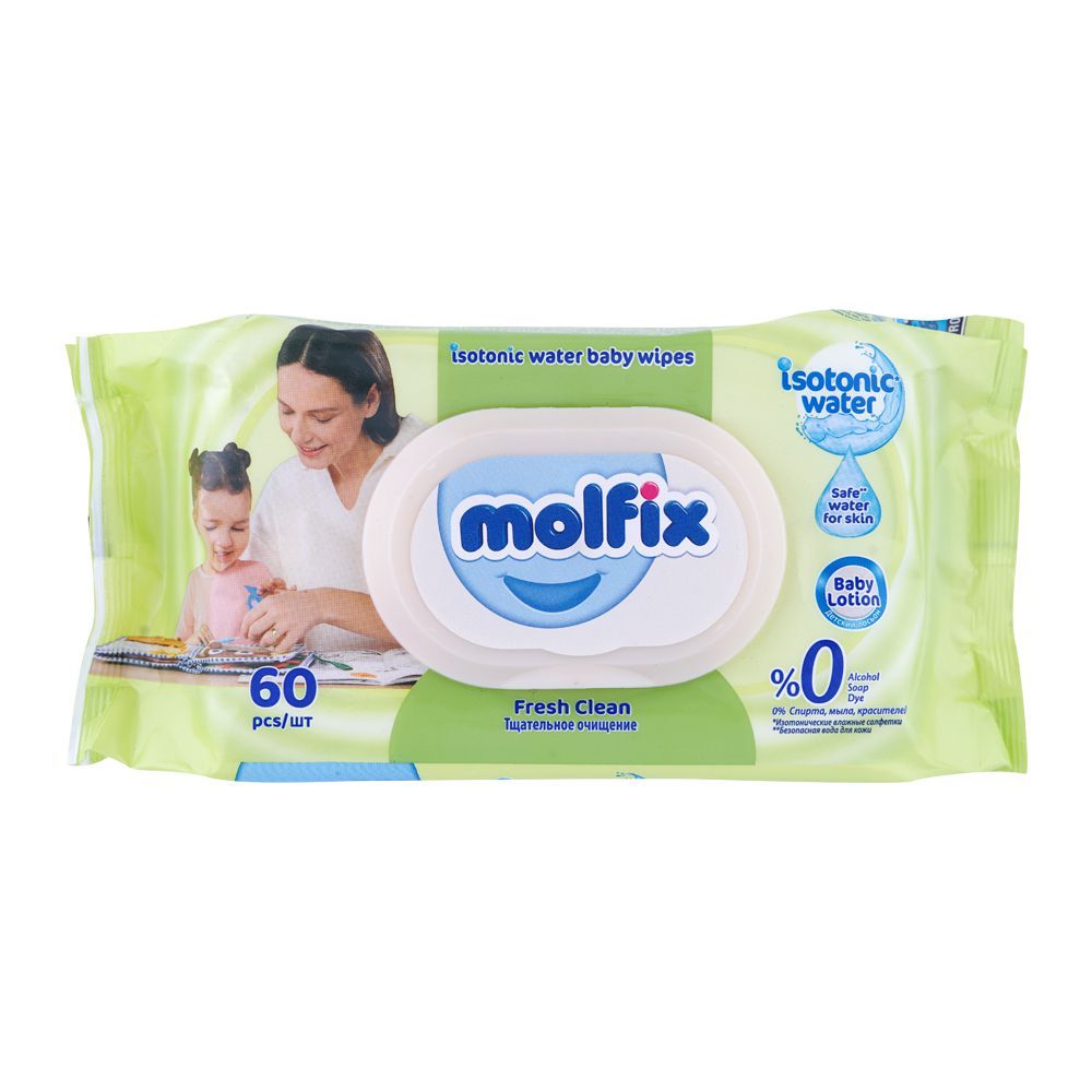 MOLFIX ISOTONIC WATER FRESH CLEAN WIPES 60 PCS – Al-Fatah