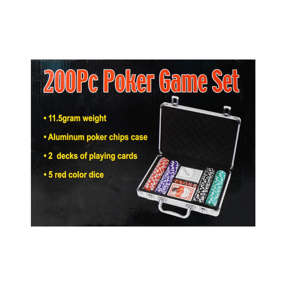 POCKER CHIP SET 200PC BRIEF CASE – Al-Fatah