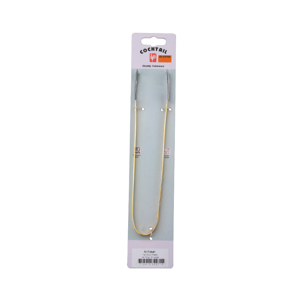 ICE TONG COCKTAIL HALF GOLD 9 INCH LARGE PC – Al-Fatah
