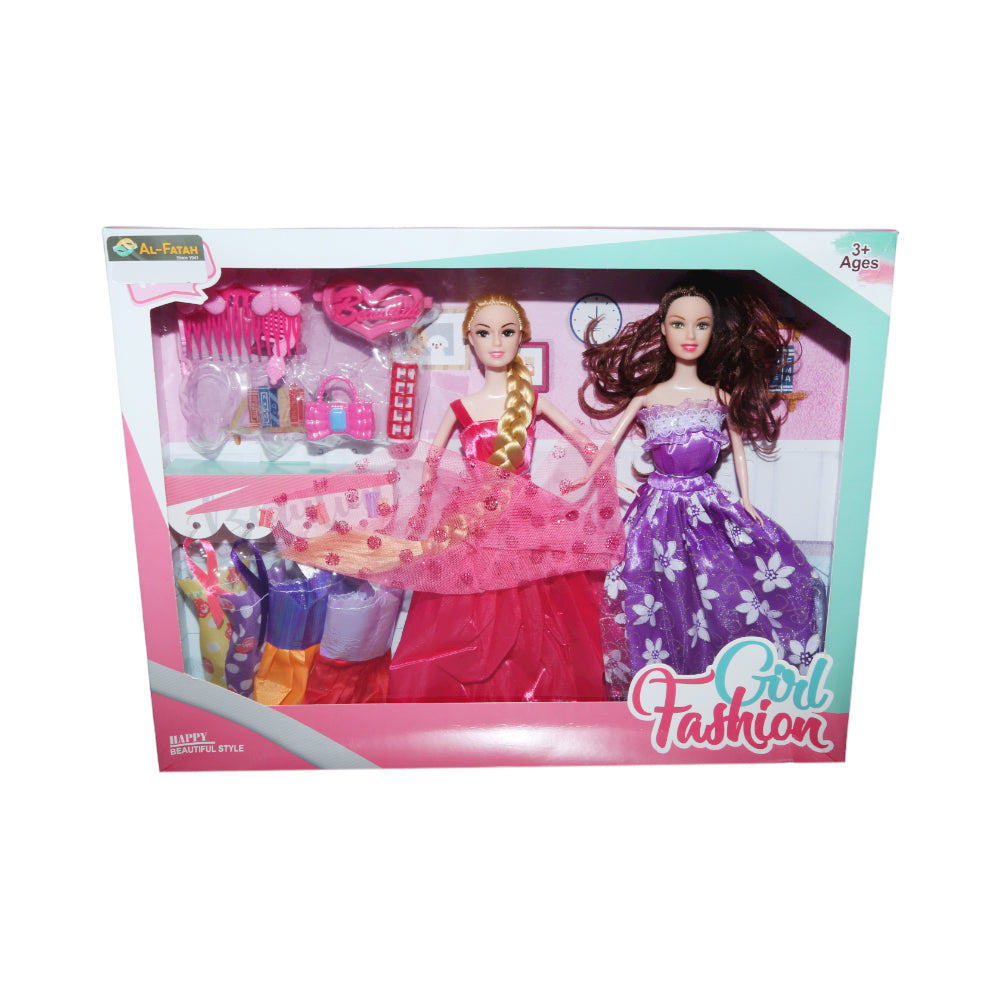 Th-42B Girl Fashion Twin Doll Set H.D – Al-Fatah