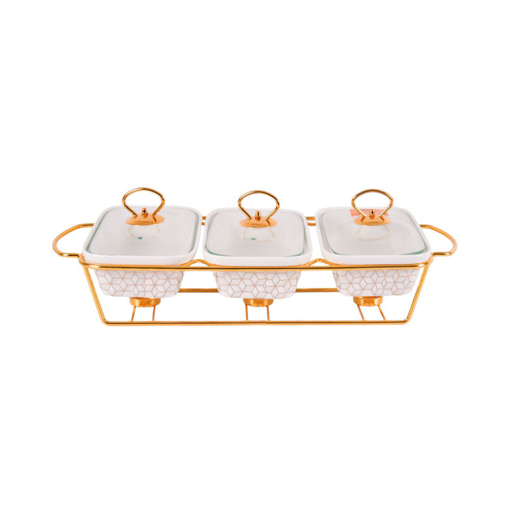 DONGA SET 3PC RECTANGULAR MORE & MORE CX2532-3A WHITE – Al-Fatah