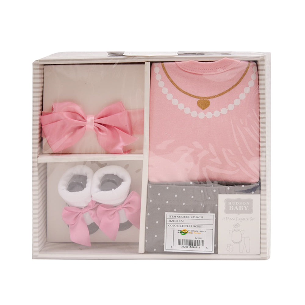 BABY 4PC GIFT SET BOX L-PEACH IR-25 0-6M 23516 – Al-Fatah