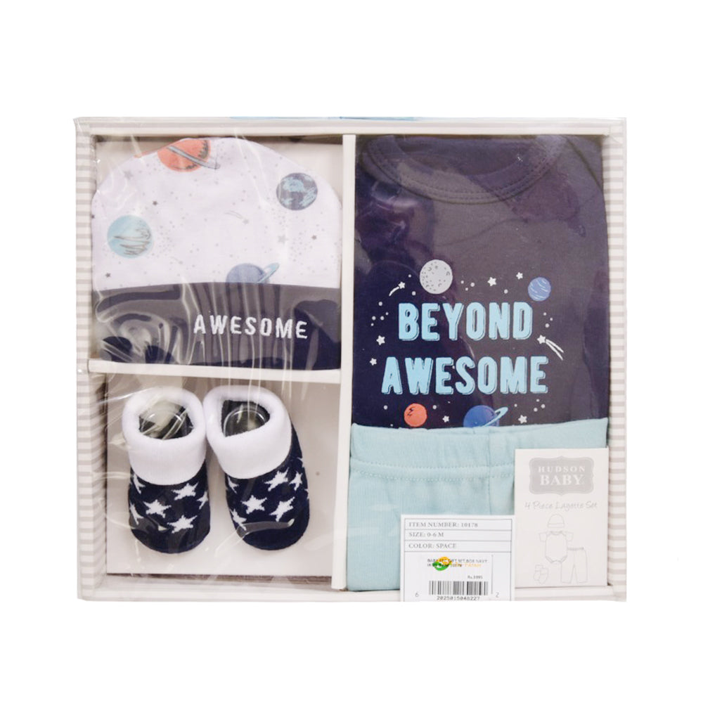 BABY 4PC GIFT SET BOX NAVY IR-25 0-6M 10178 – Al-Fatah