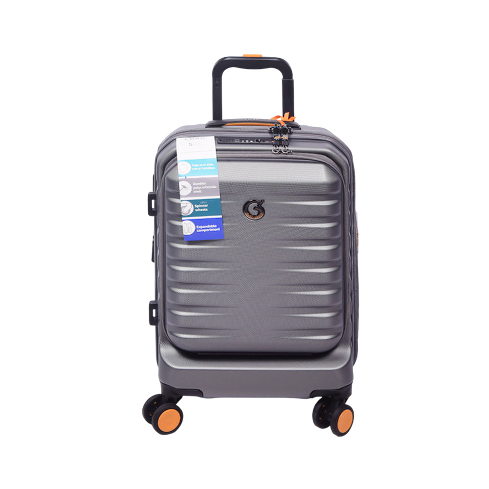 GOBY LONDON TROLLEY CASE TITAN 20INCH SILVER GREY – Al-Fatah