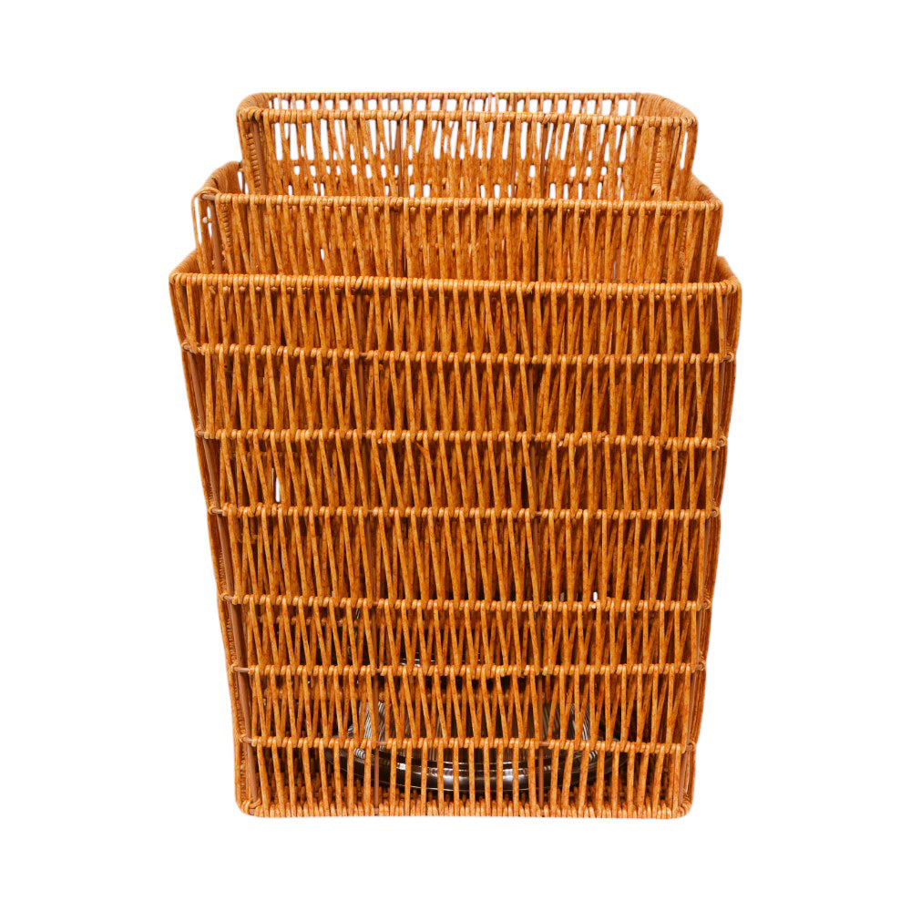 LAUNDARY BASKET SET 3PC CANE IR 981-28 – Al-Fatah