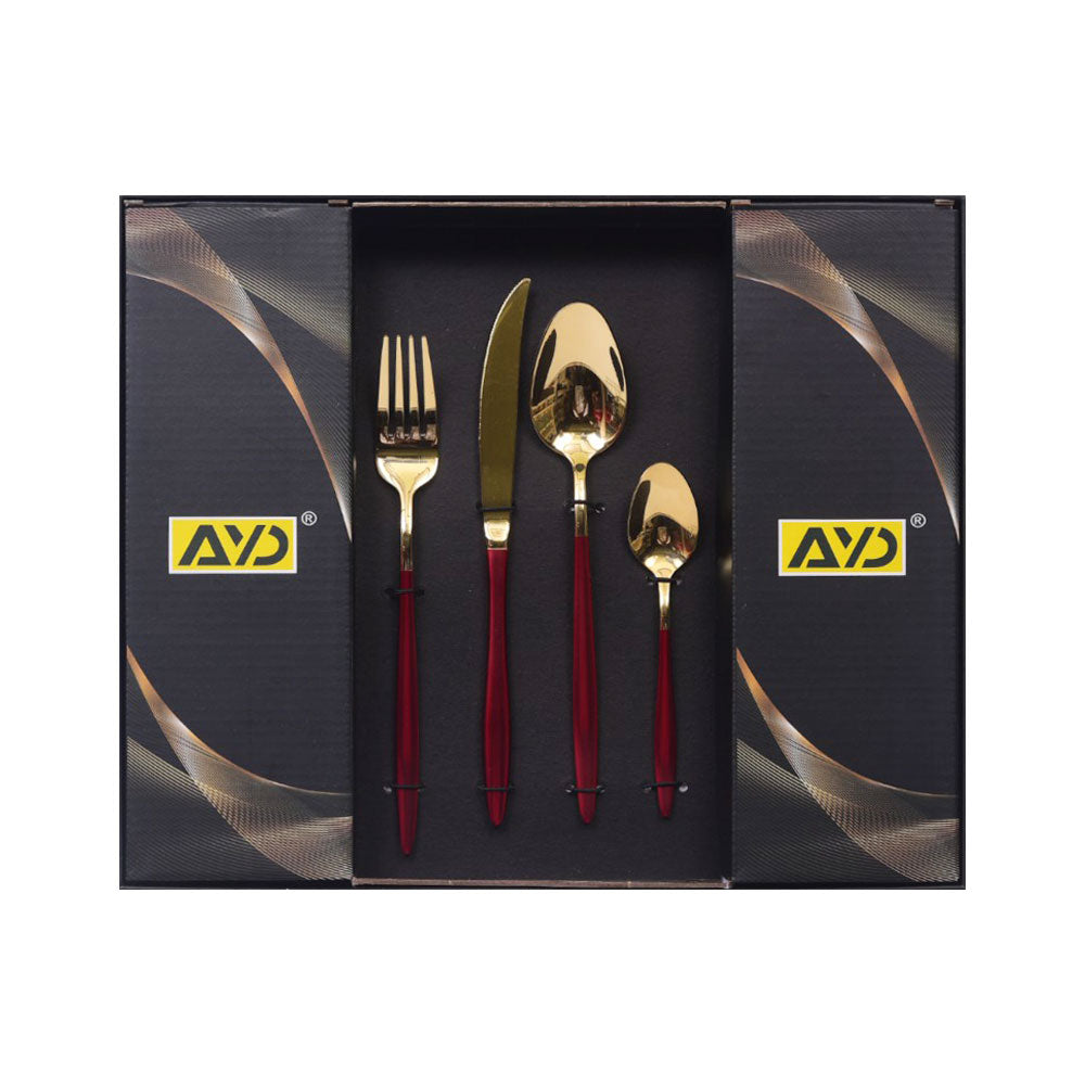CUTLERY SET 24PC AYD 16919-5 RED ST – Al-Fatah