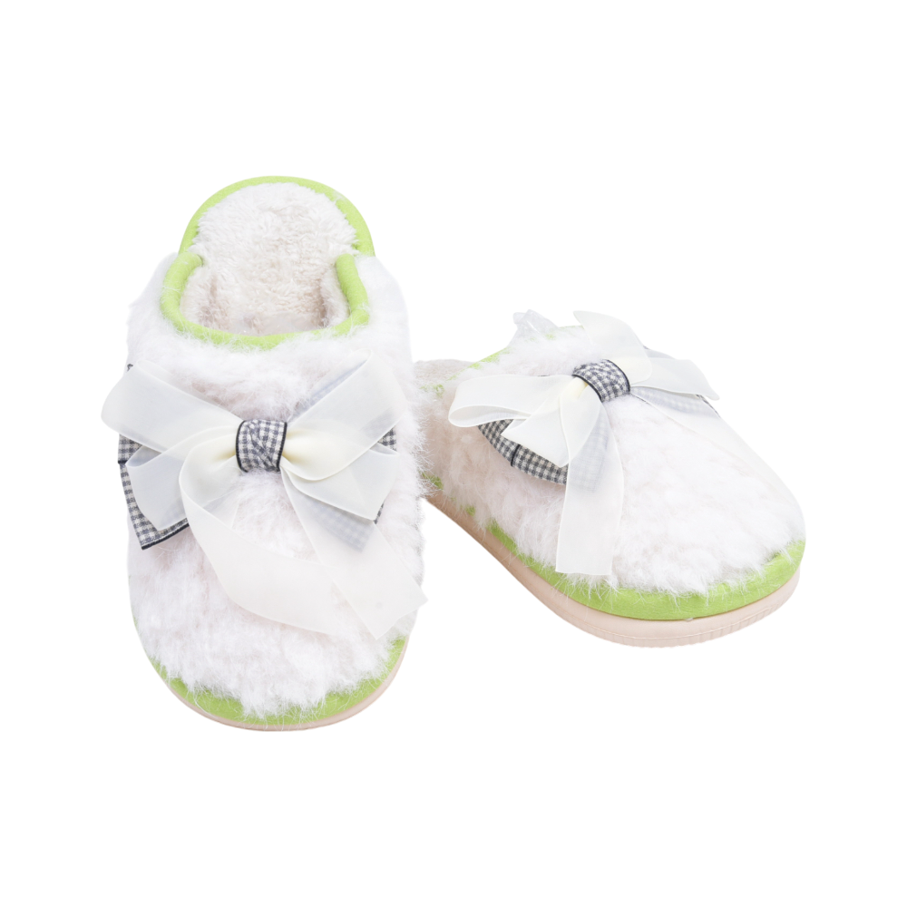 LADIES CARPET SLIPPER IR 38-39 WHITE/GREEN 25-36 36-41 PVC – Al-Fatah