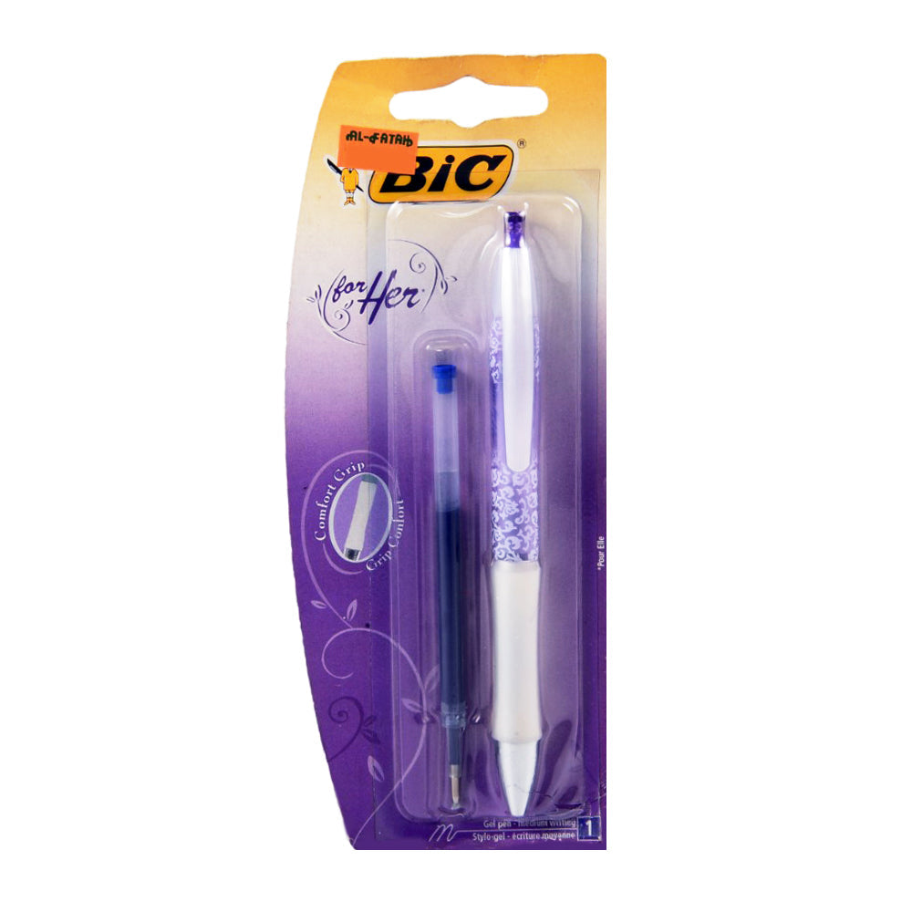 BIC BALL POINT FOR HER GEL BLUE 892322 – Al-Fatah