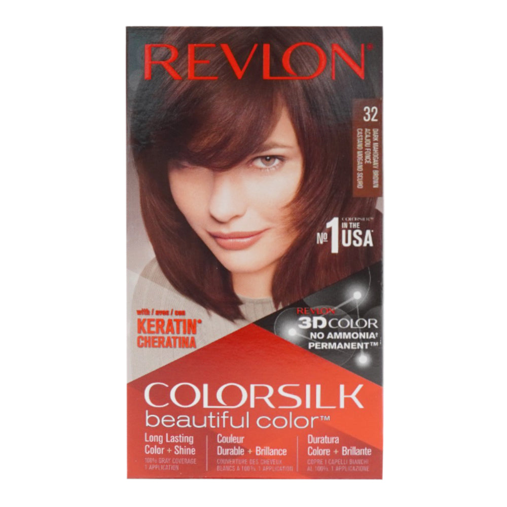 REVLON HAIR COLOR SILK DARK MAHOGANAY BROWN 32 – Al-Fatah