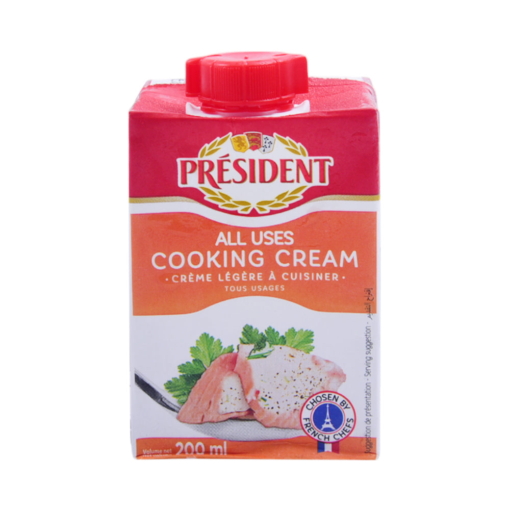 PRESIDENT ALL USES COOKING CREAM 200ML – Al-Fatah