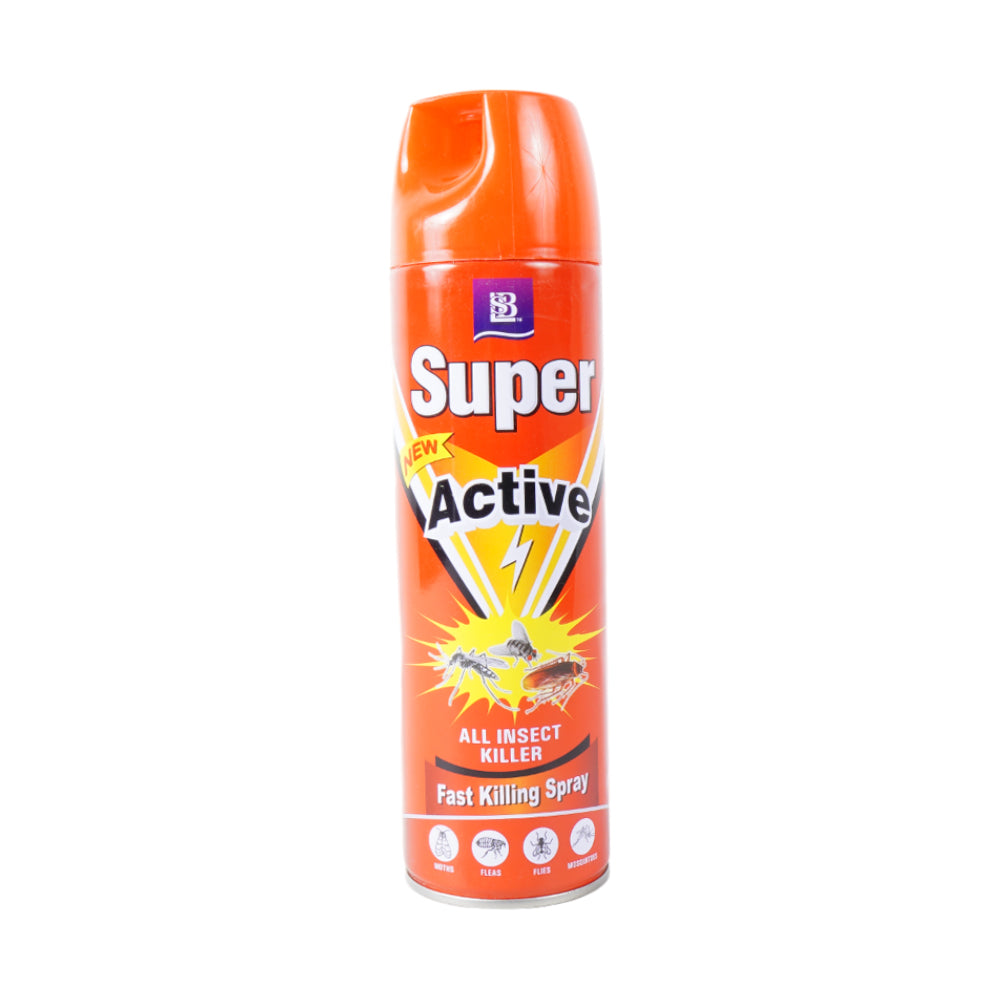 SUPER ACTIVE POWER INSECT KILLER ALL SPRAY BLACK 400 ML – Al-Fatah