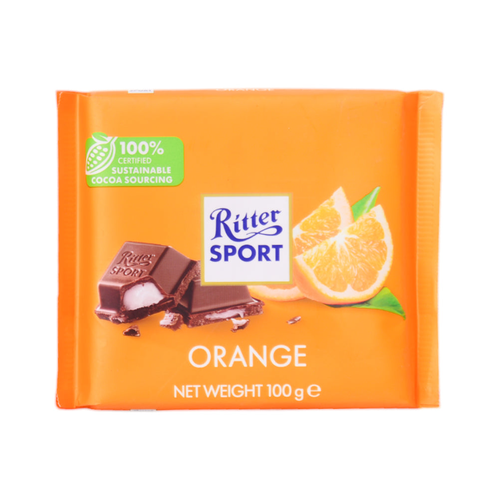 RITTER SPORT CHOCOLATE ORANGE 100 GM – Al-Fatah