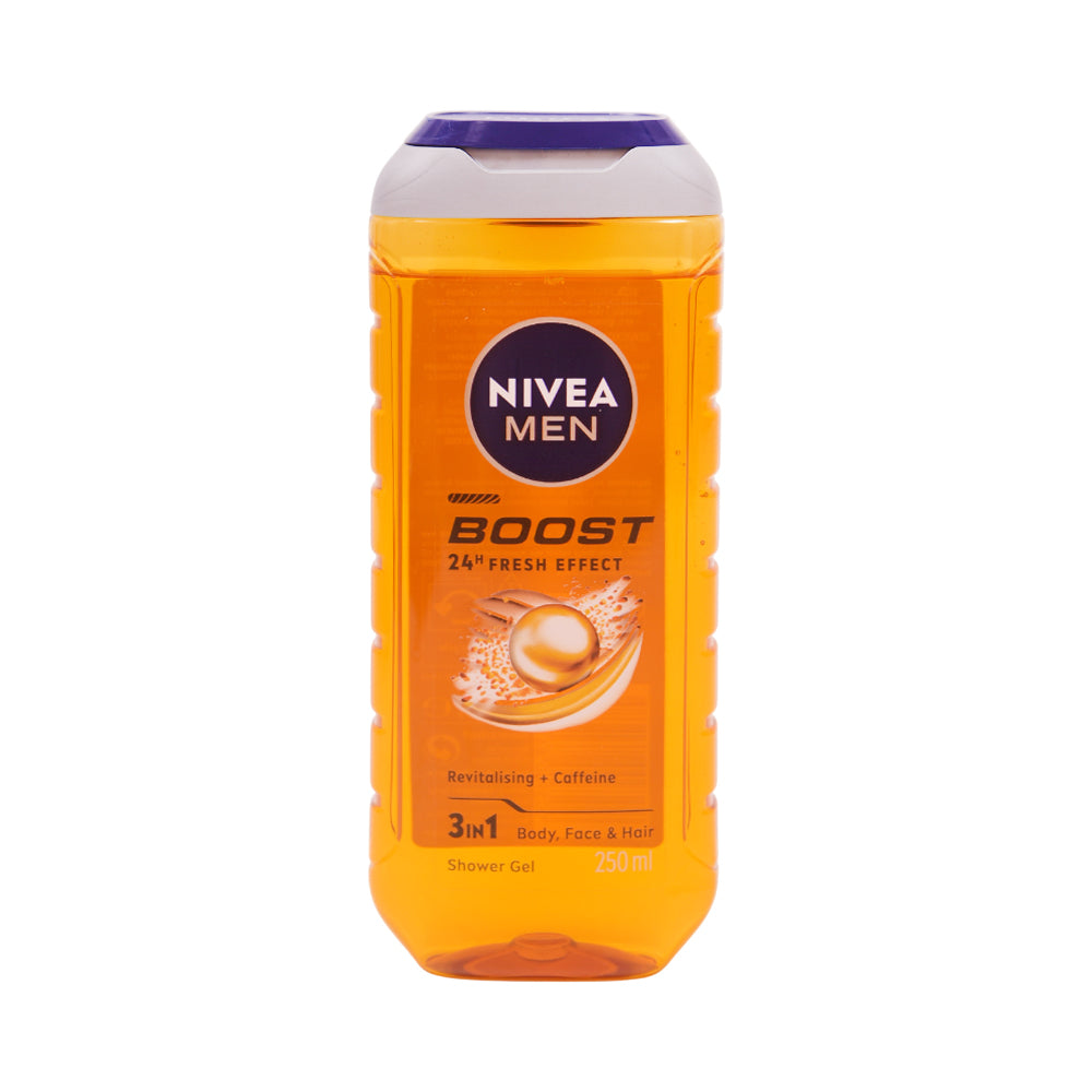 NIVEA MEN SHOWER GEL BOOST 3IN1 REVITALISING & CAFFEINE 250 – Al-Fatah