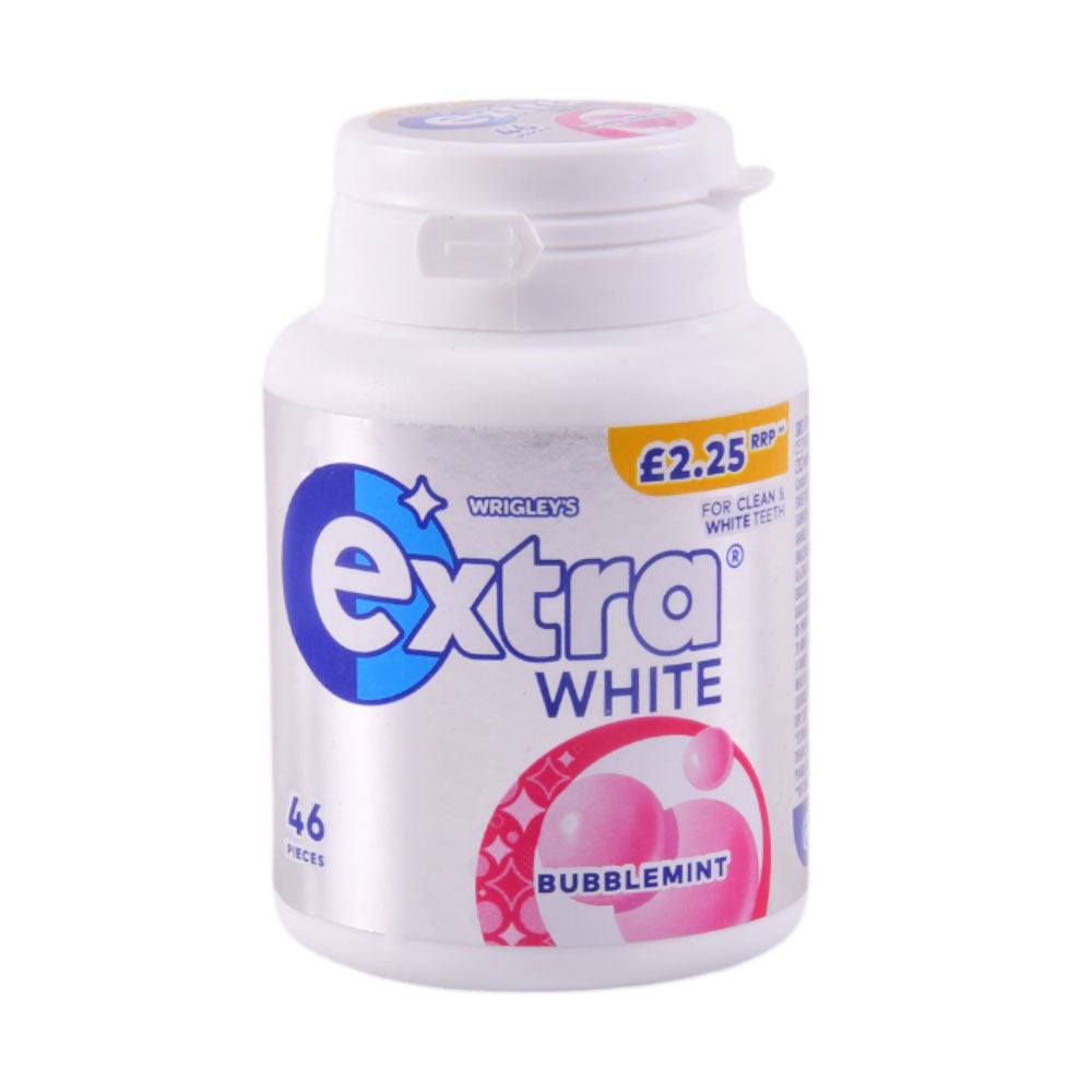 WRIGLEY EXTRA GUM WHITE BUBBLEMINT 64 GM – Al-Fatah