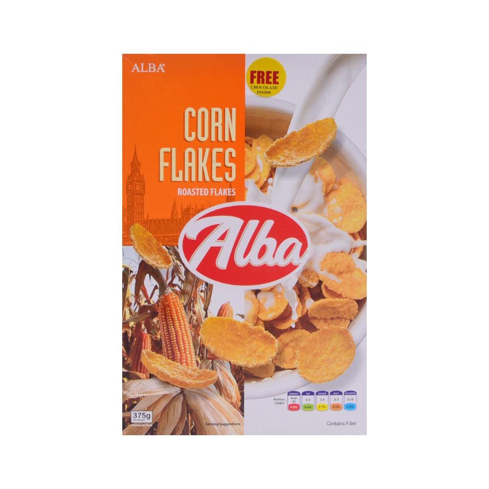ALBA CEREAL CORN FLAKES ROASTED 375 GM – Al-Fatah