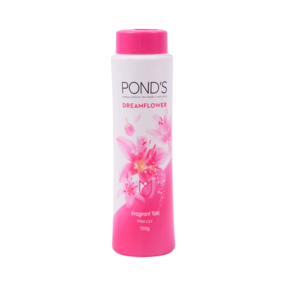 PONDS TALCUM POWDER DREAM FLOWER PINK LILY 100 GM – Al-Fatah