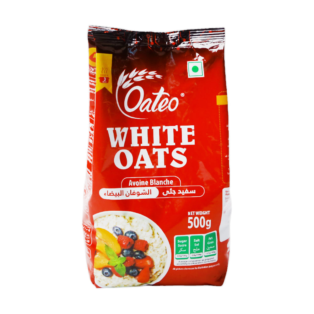 OATEO WHITE OATS POUCH 500 GM – Al-Fatah