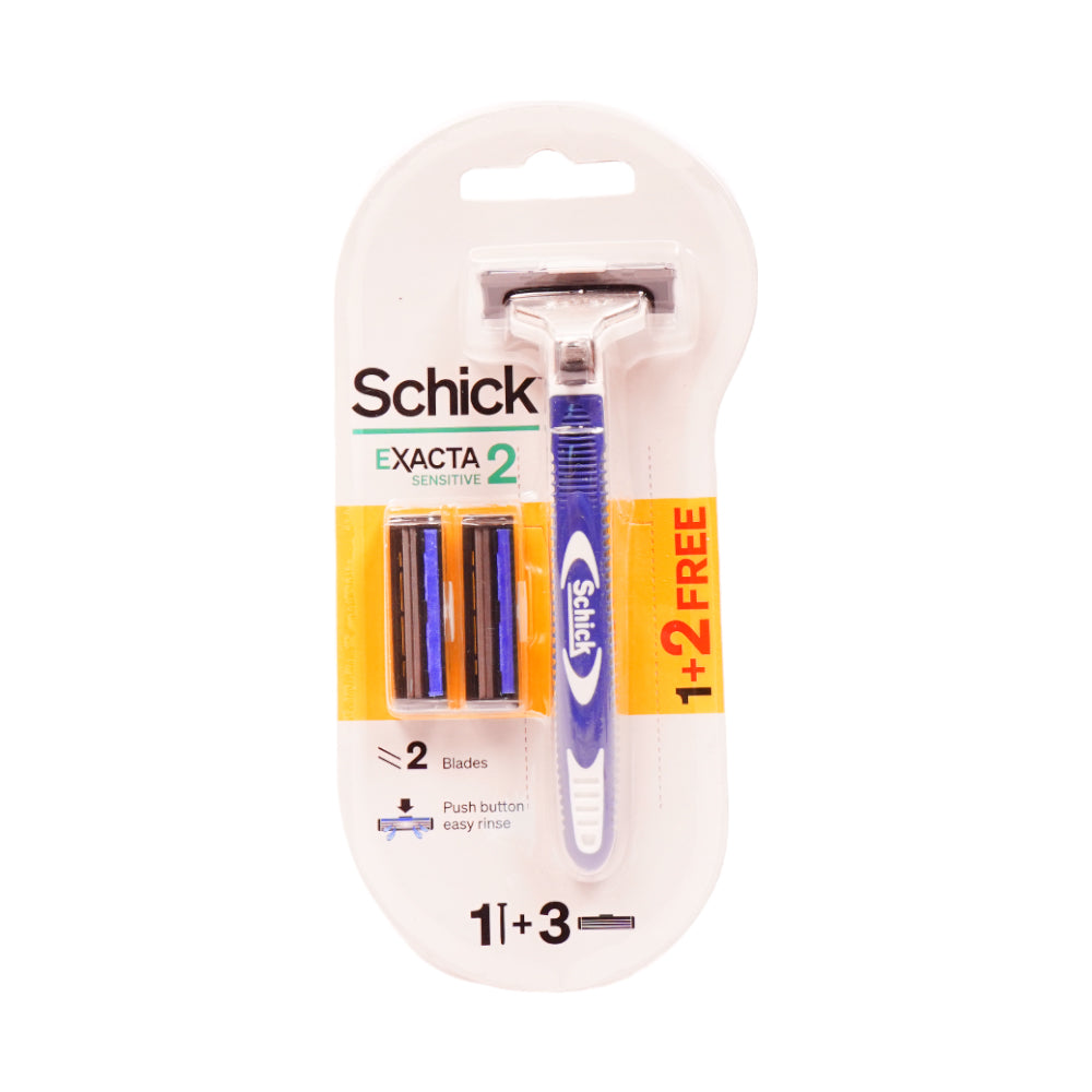 SCHICK EXACTA 2 SYSTEM RAZOR SENSITIVE KIT PC – Al-Fatah