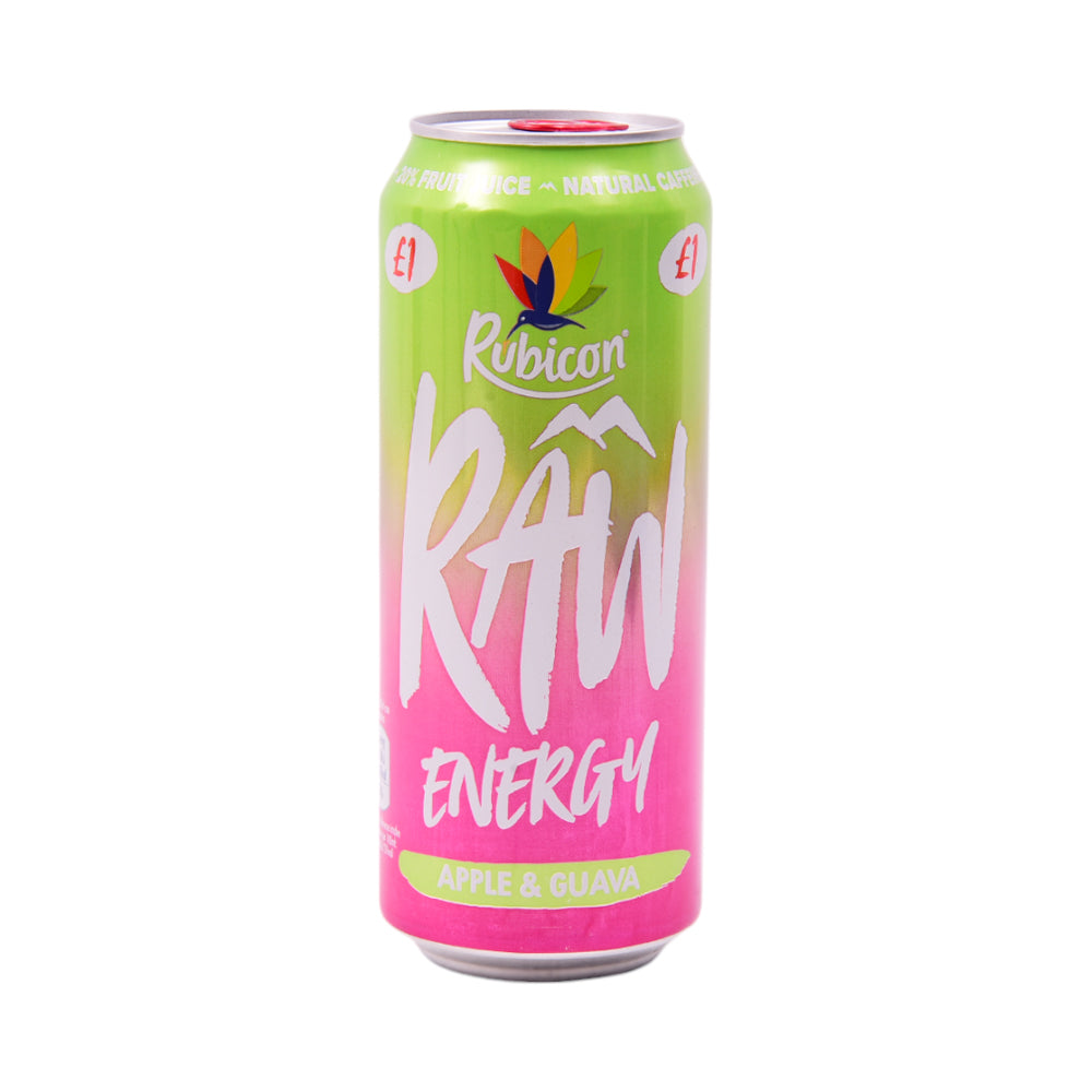 RUBICON RAW ENERGY DRINK APPLE & GUAVA TIN 500 ML – Al-Fatah