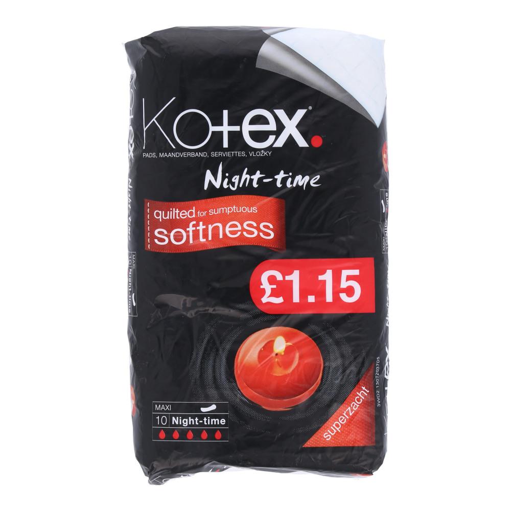 KOTEX SANITARY PAD MAXI NIGHT TIME SUPER ZACHT 10 PADS – Al-Fatah
