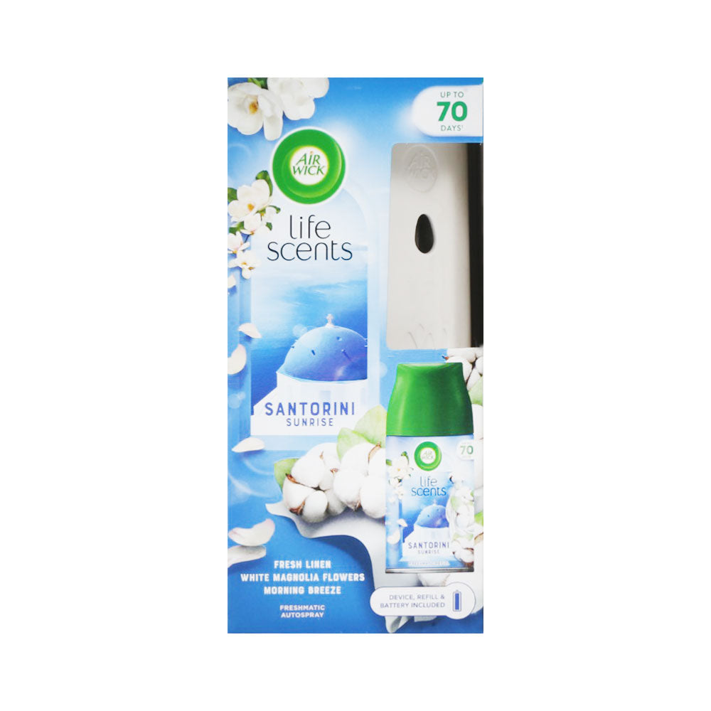 AIR WICK AIR FRESHNER WITH MACHINE SANTORINI SUN LINEN 250 M – Al-Fatah