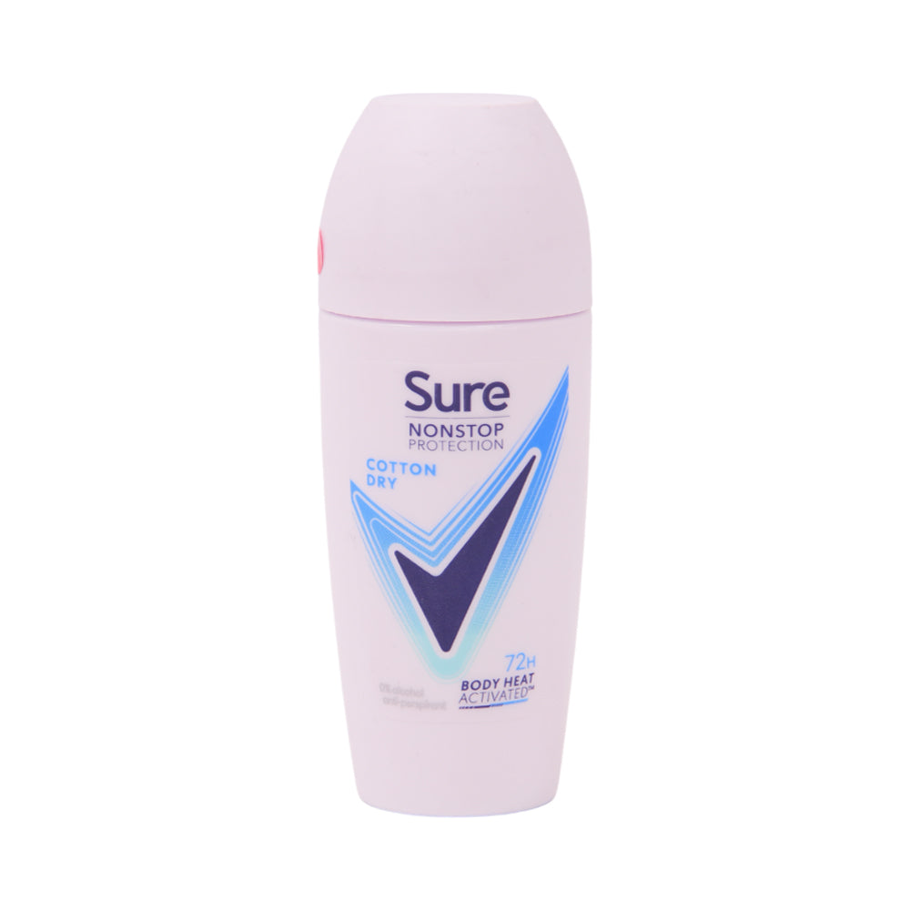 SURE ROLL ON COTTON DRY 72H 50 ML – Al-Fatah