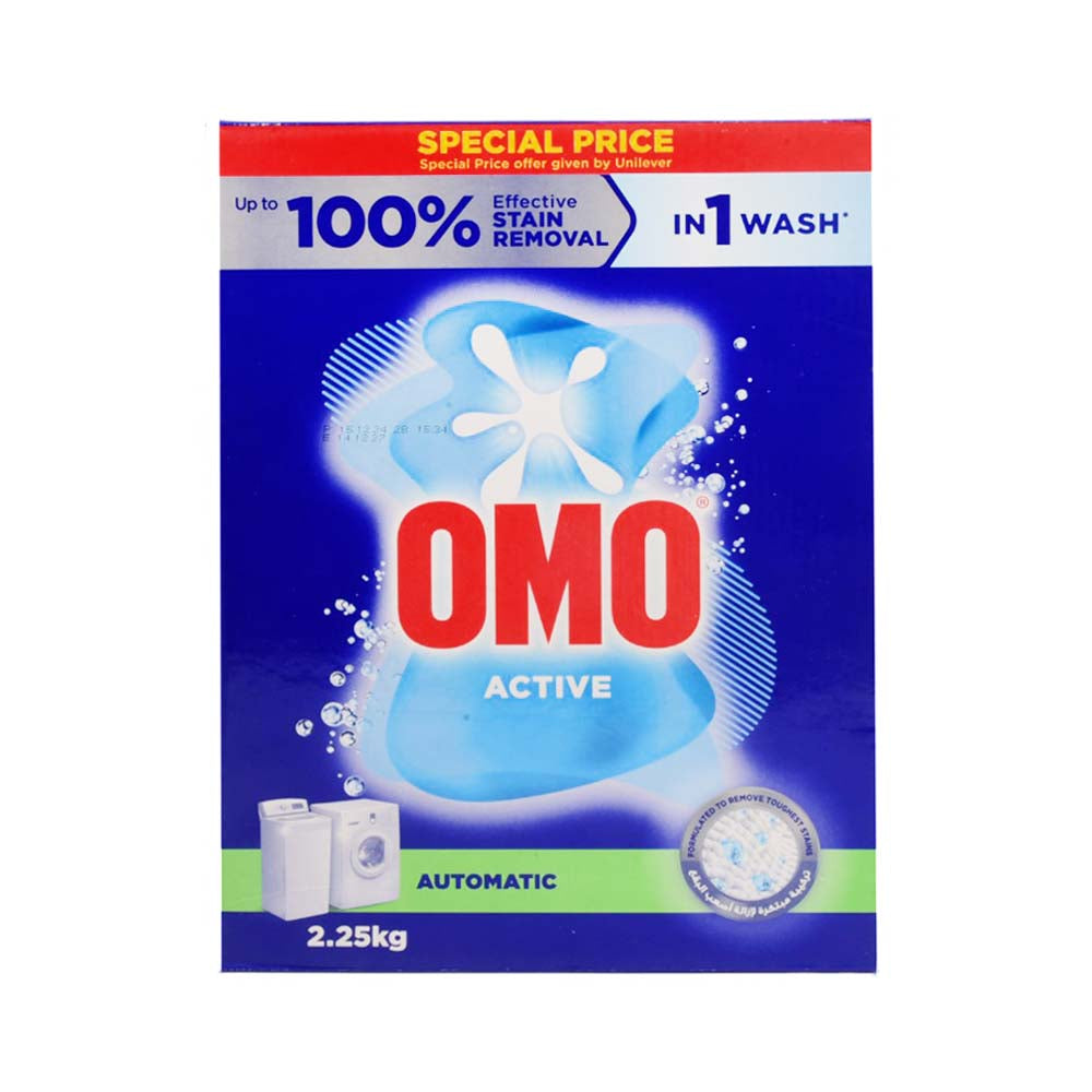 OMO WASHING POWDER ACTIVE AUTOMATIC GREEN 2.25 KG – Al-Fatah