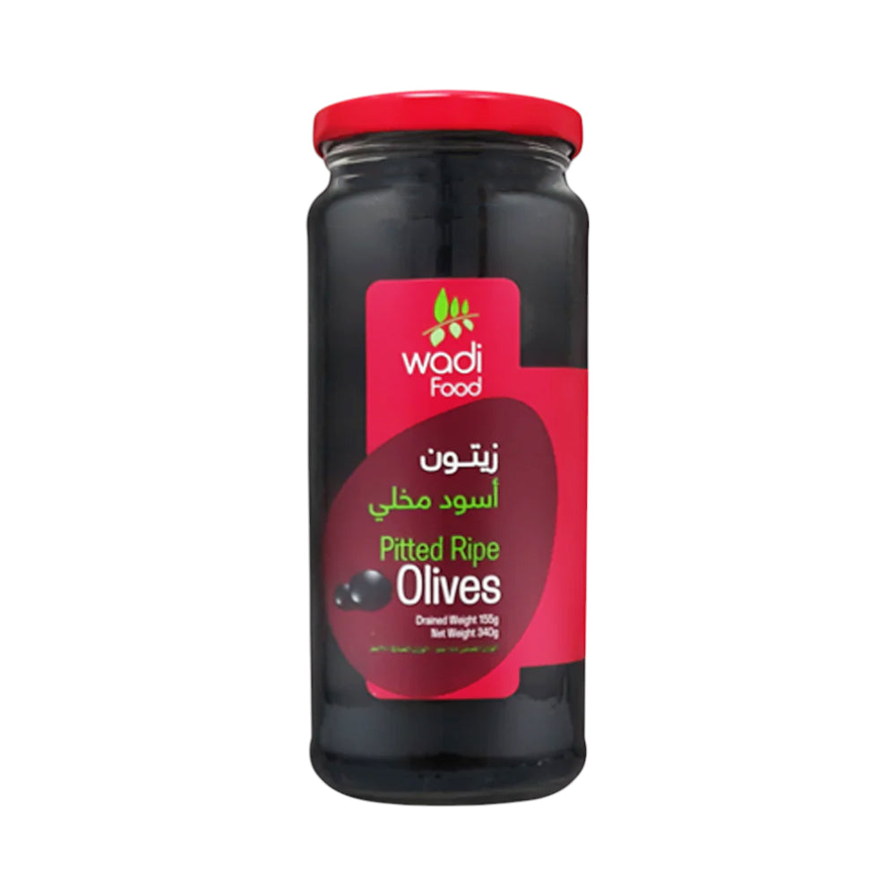 WADI FOOD OLIVES PITTED RIPE 340 GM – Al-Fatah