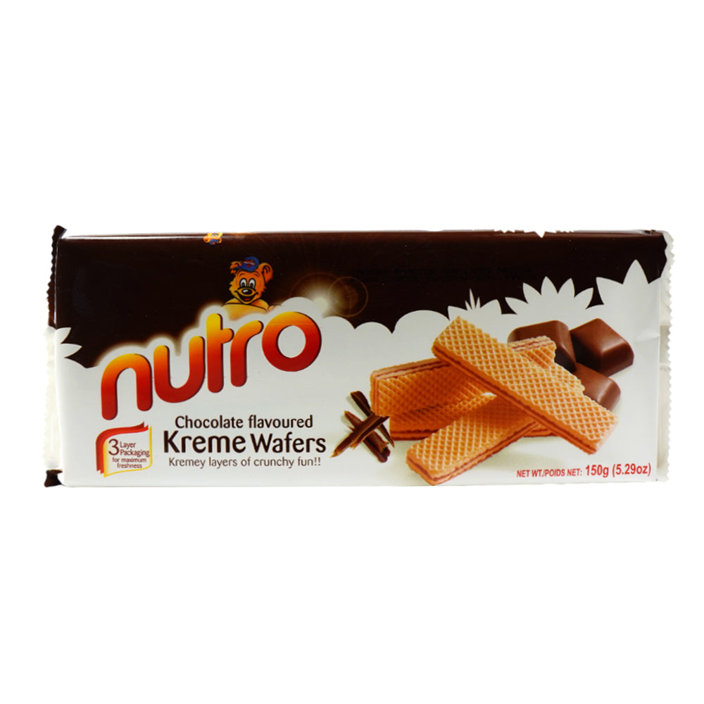 NUTRO CREAM WAFERS CHOCOLATE FLAVOURED 150 GM – Al-Fatah