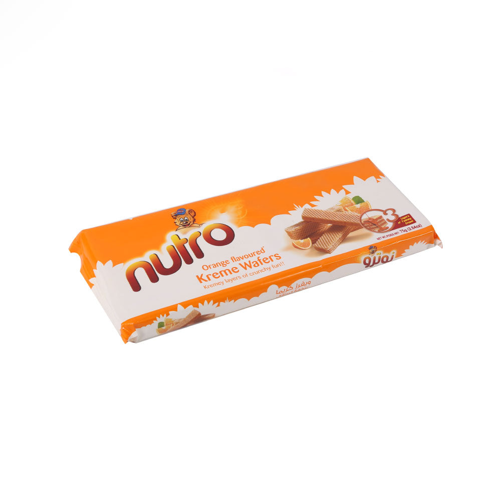 NUTRO WAFERS ORANGE FLAVOURED 75 GM – Al-Fatah