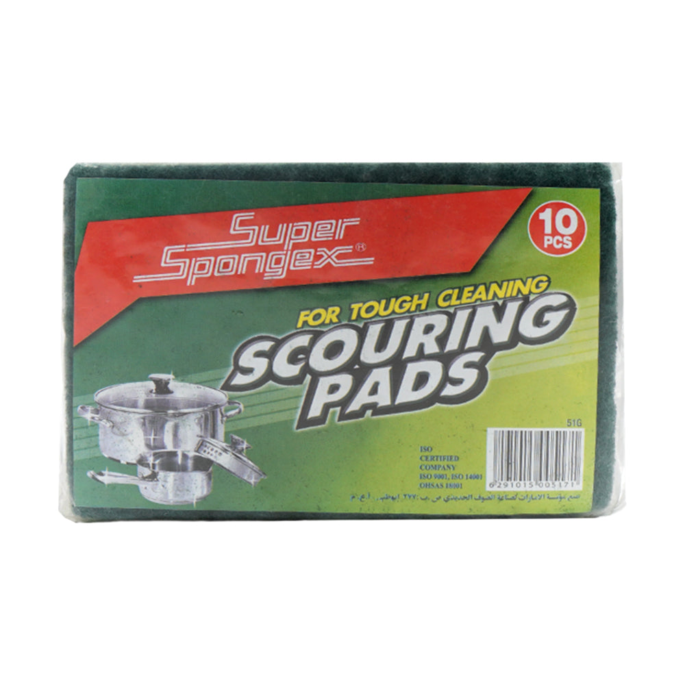 SUPER SPONGEX SCOURING PADS 10PC PACK – Al-Fatah