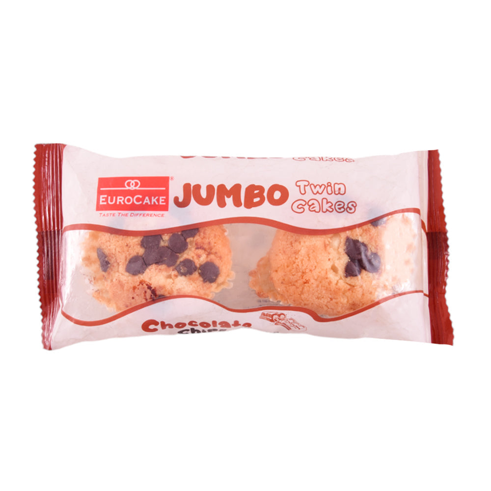 EUROCAKE JUMBO TWIN CAKES CHOCOLATE CHIPS 50 GM – Al-Fatah
