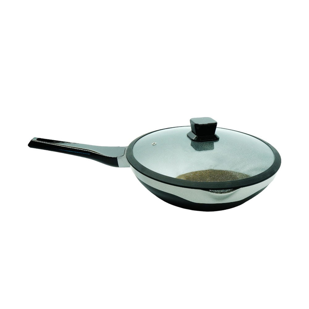 WOK SINGLE HANDLE ALPEN BERG 30CM KC51 – Al-Fatah