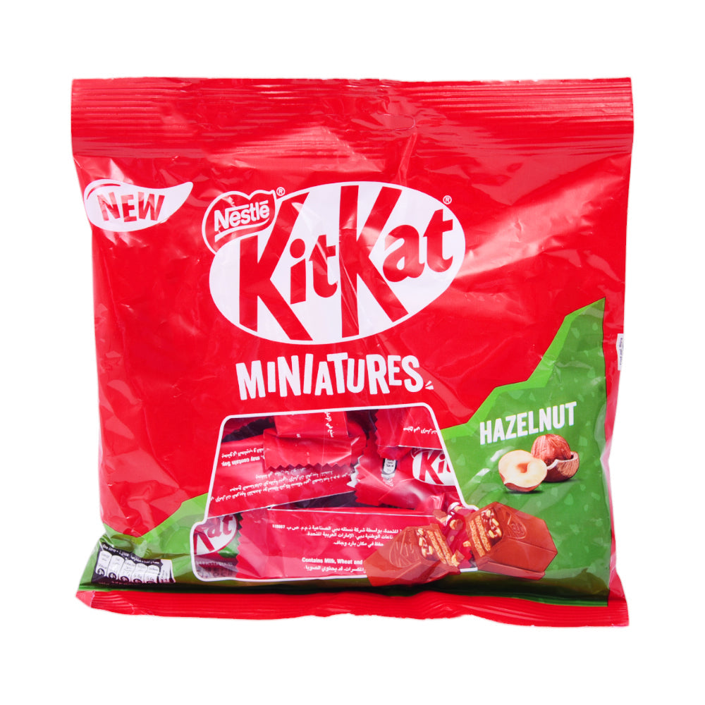 KITKAT MINIATURE CHOCOLATE HAZELNUT POUCH 107 GM – Al-Fatah