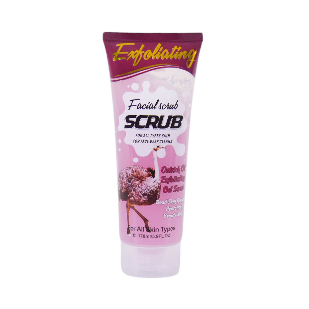 WOKALI OSTRICH EXFOLIATING FACIAL SCRUB 170ML IR WKL651 – Al-Fatah